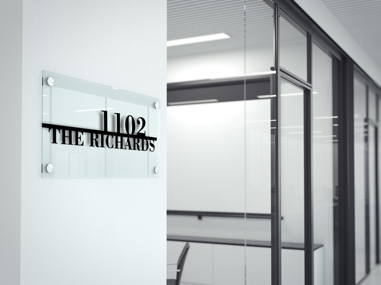 10MM Thick Door Name Plate, Crystal Clear Acrylic Nameplates, Laser Cut ...