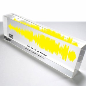 Acrylic Soundwave Glass Block, Soundwave Print, Song Soundwave Art ...