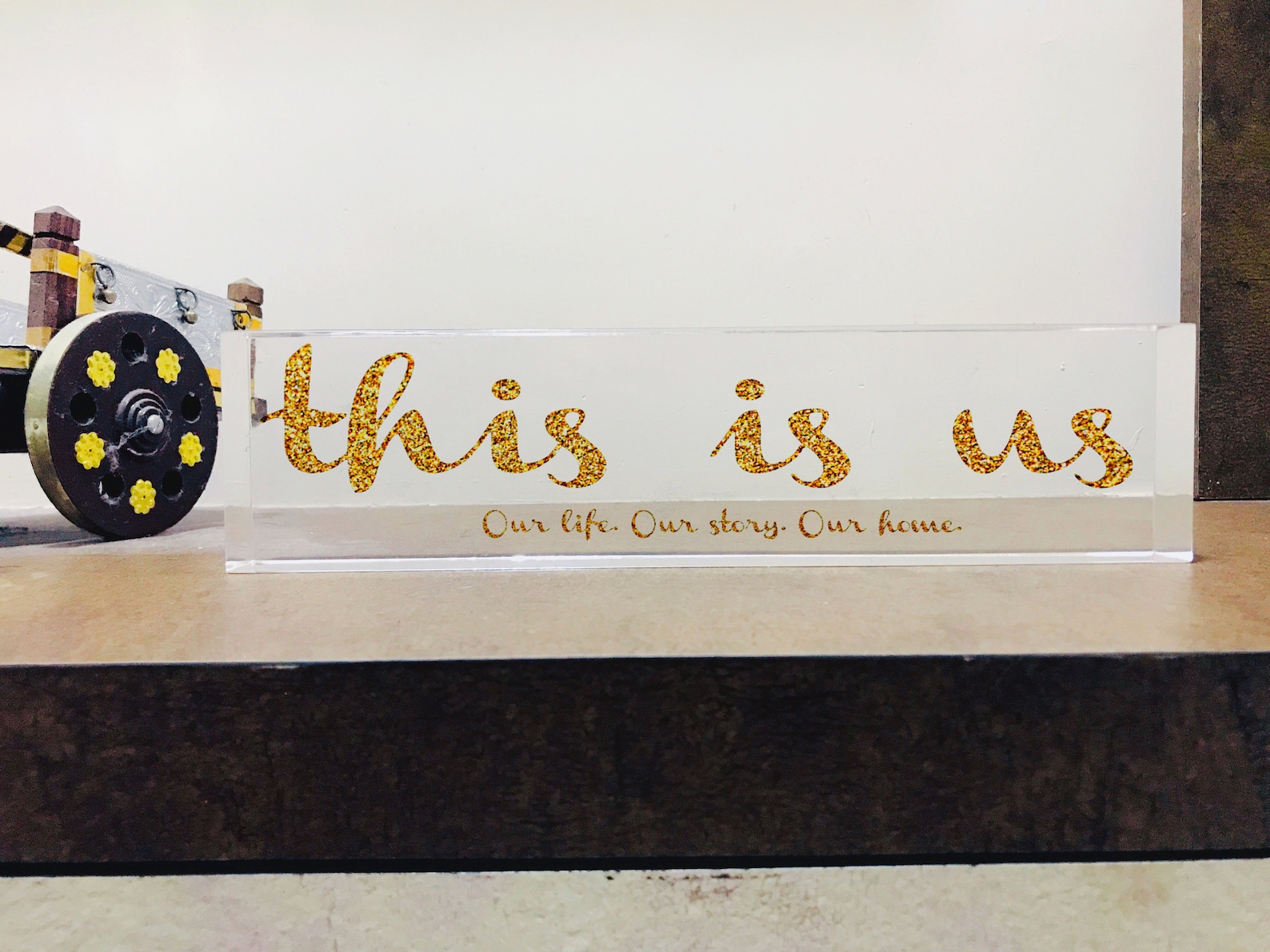 Custom Text Here on Acrylic Glass Block, Sign Board, Gift for Her ...