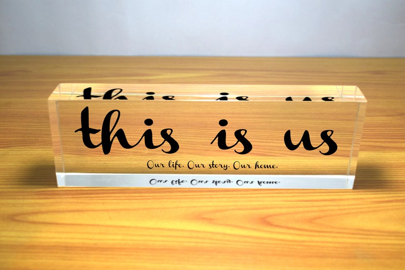 Custom Text Here on Acrylic Glass Block, Sign Board, Gift for Her ...