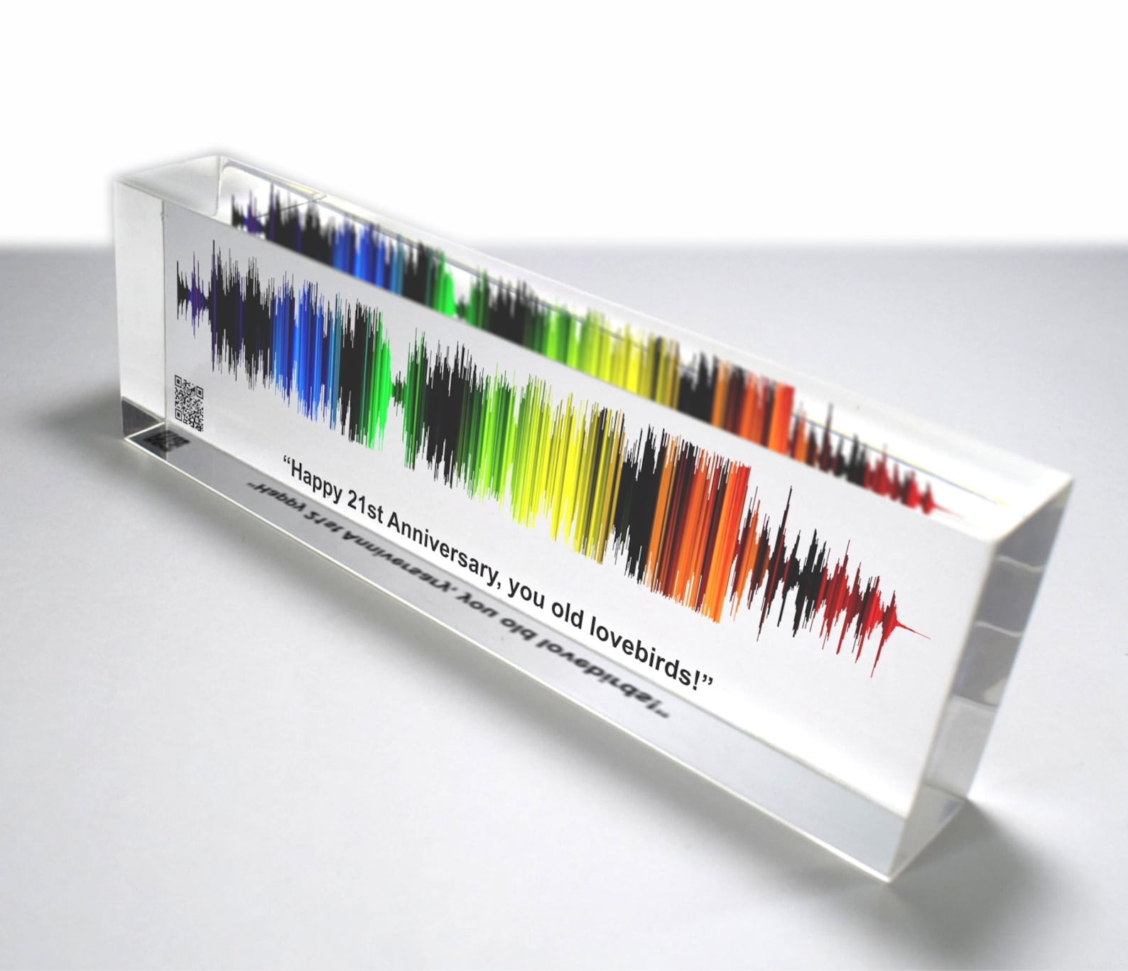 Acrylic Glass Block Soundwave, Sound Wave Gift, Custom Song Soundwave ...