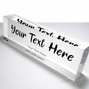 Custom Text Here on Acrylic Glass Block, Sign Board, Gift for Her ...