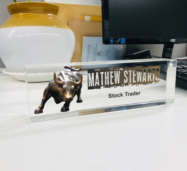 Desk Name Plate for Traders, Desk Name Plates for Stock Market, Share ...
