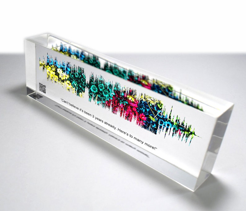 Acrylic Glass Block Soundwave, Sound Wave Gift, Custom Song Soundwave ...