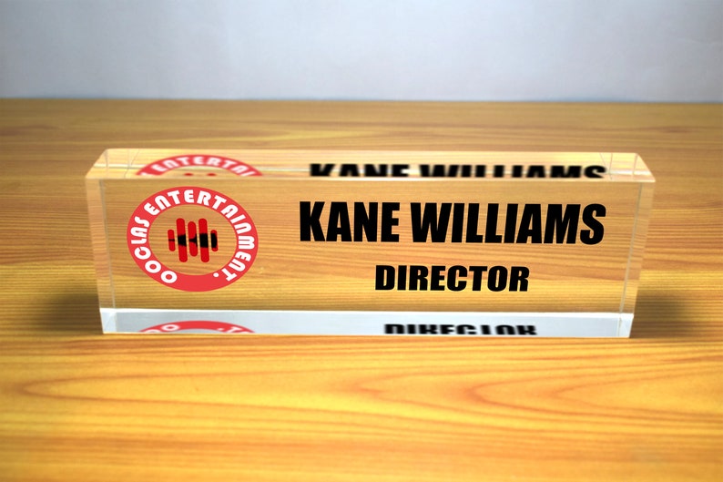 Personalized Acrylic Name Plate: Custom Office Decor, Desk Sign - Etsy