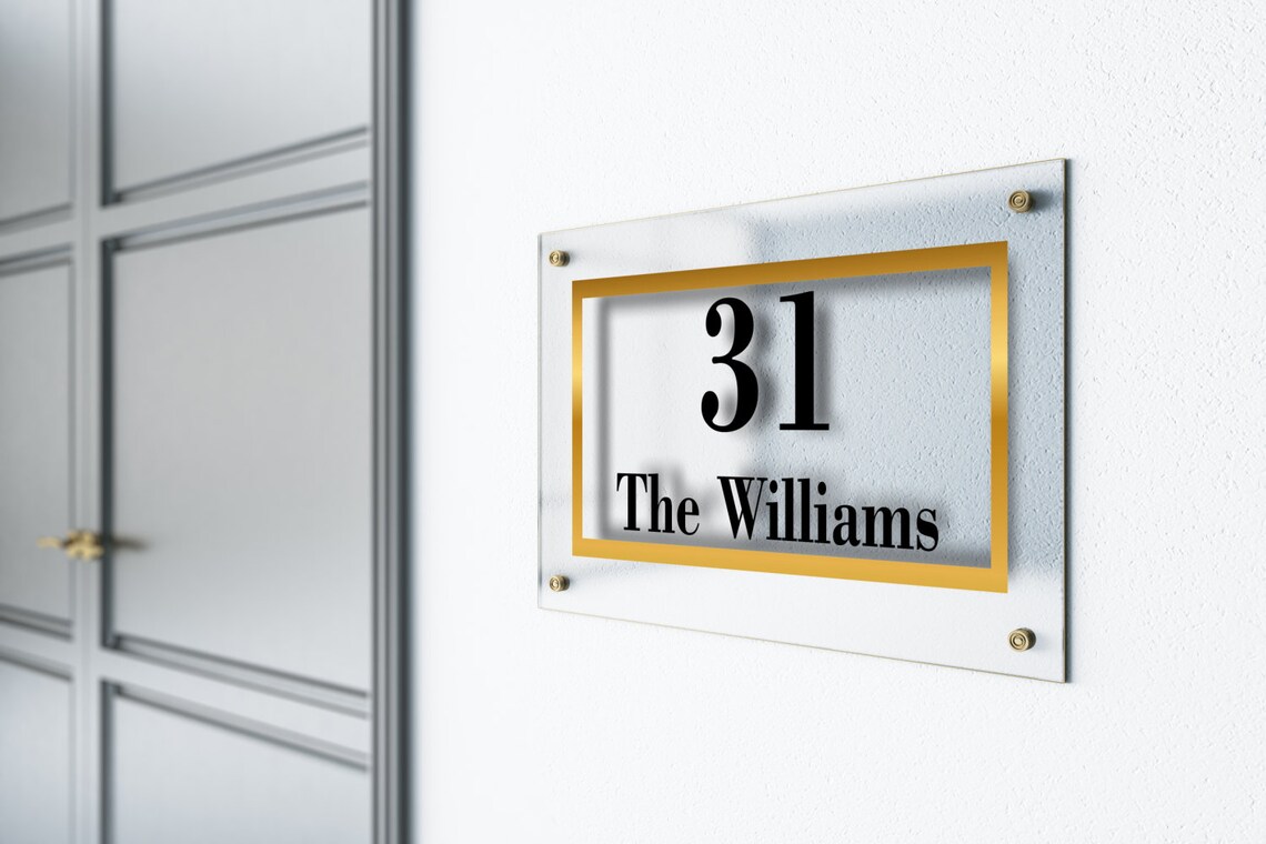 Personalized Door Name Plate, Custom Sign Plate, 10MM Thick Crystal ...