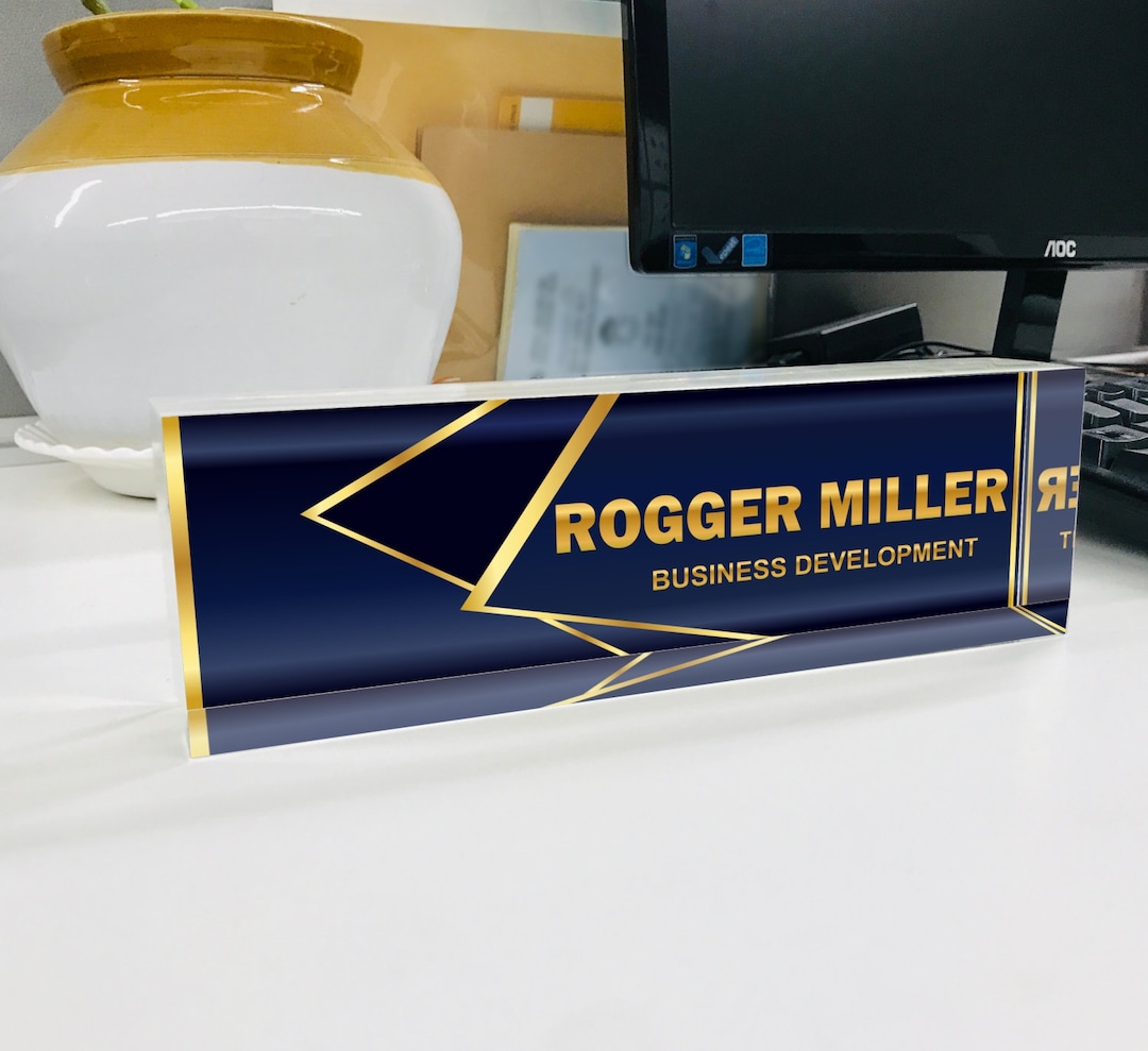 Personalized Name Plate for Desk | Custom Office Decor Nameplate Sign ...