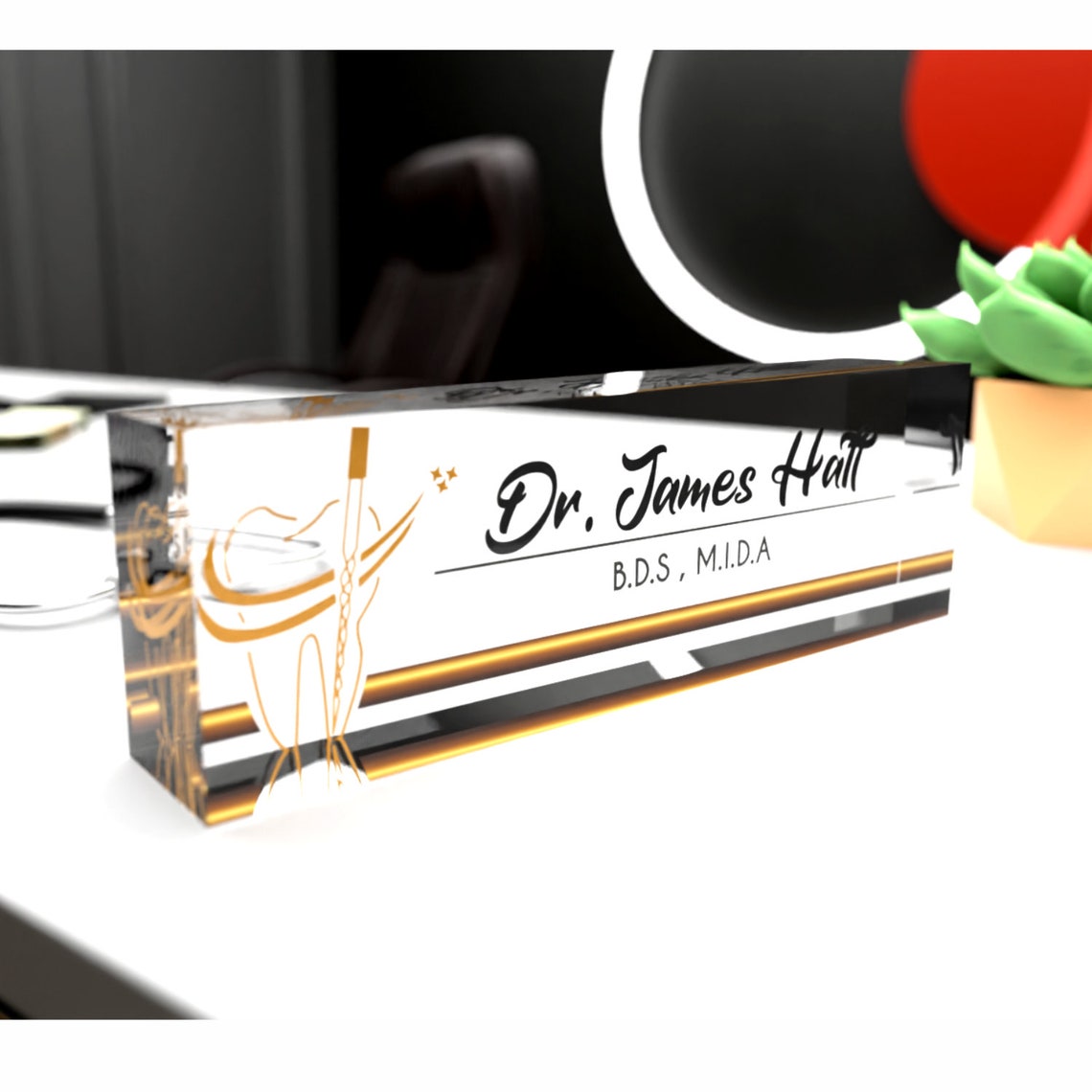 Desk Name Plate for Doctor, Personalized Desk Name Plate, Nameplate ...