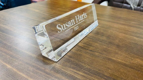 Lucite Desk Name Plates