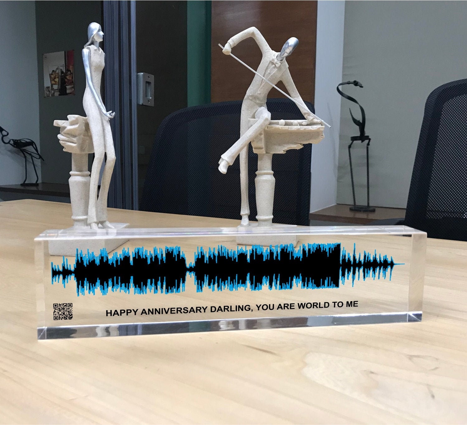 Custom Sound Wave Print, Soundwave Print, Acrylic Glass Block, Acrylic ...