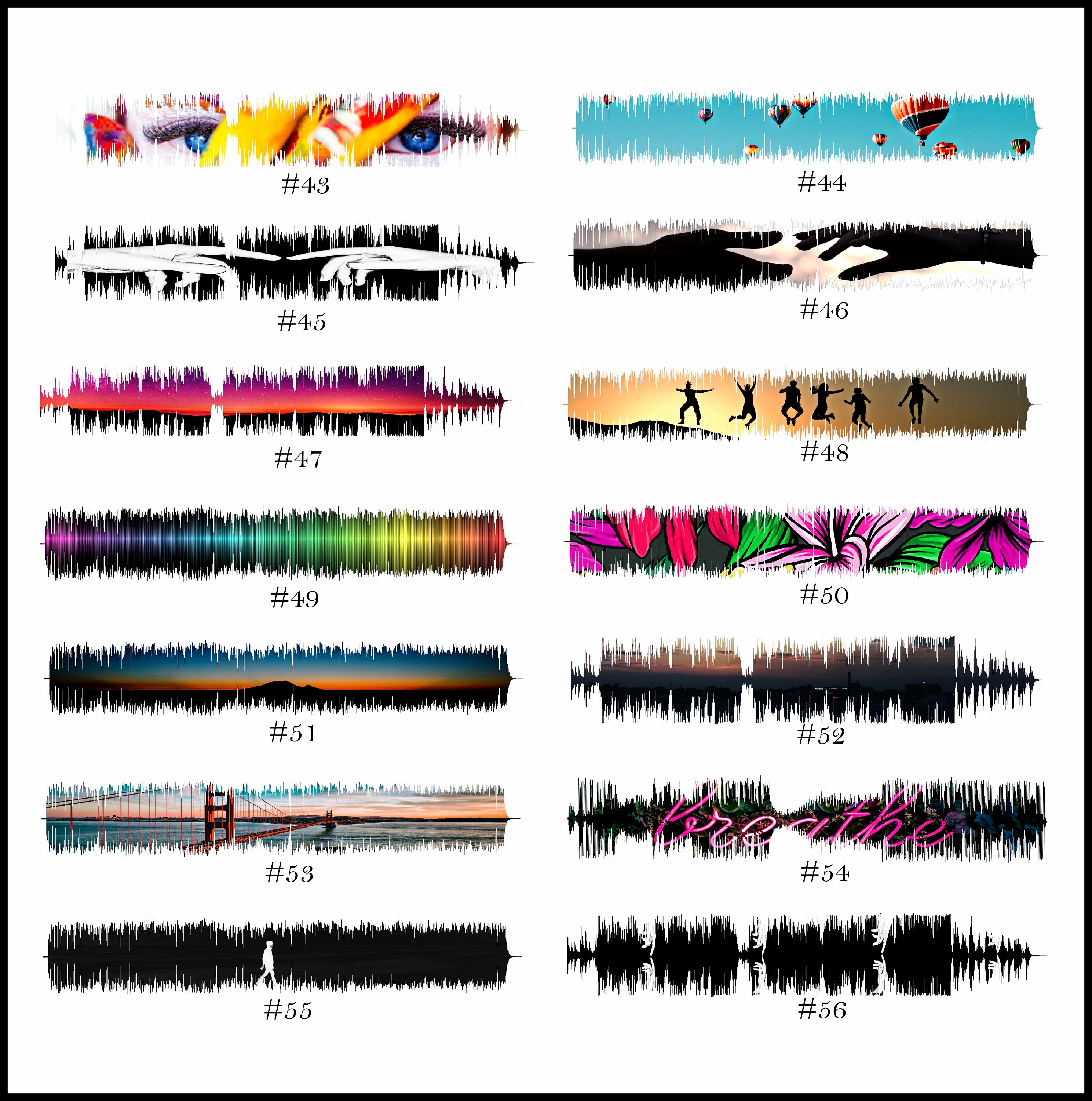 Custom Sound Wave Print, Colorful 3D Look Soundwave, Personalized ...