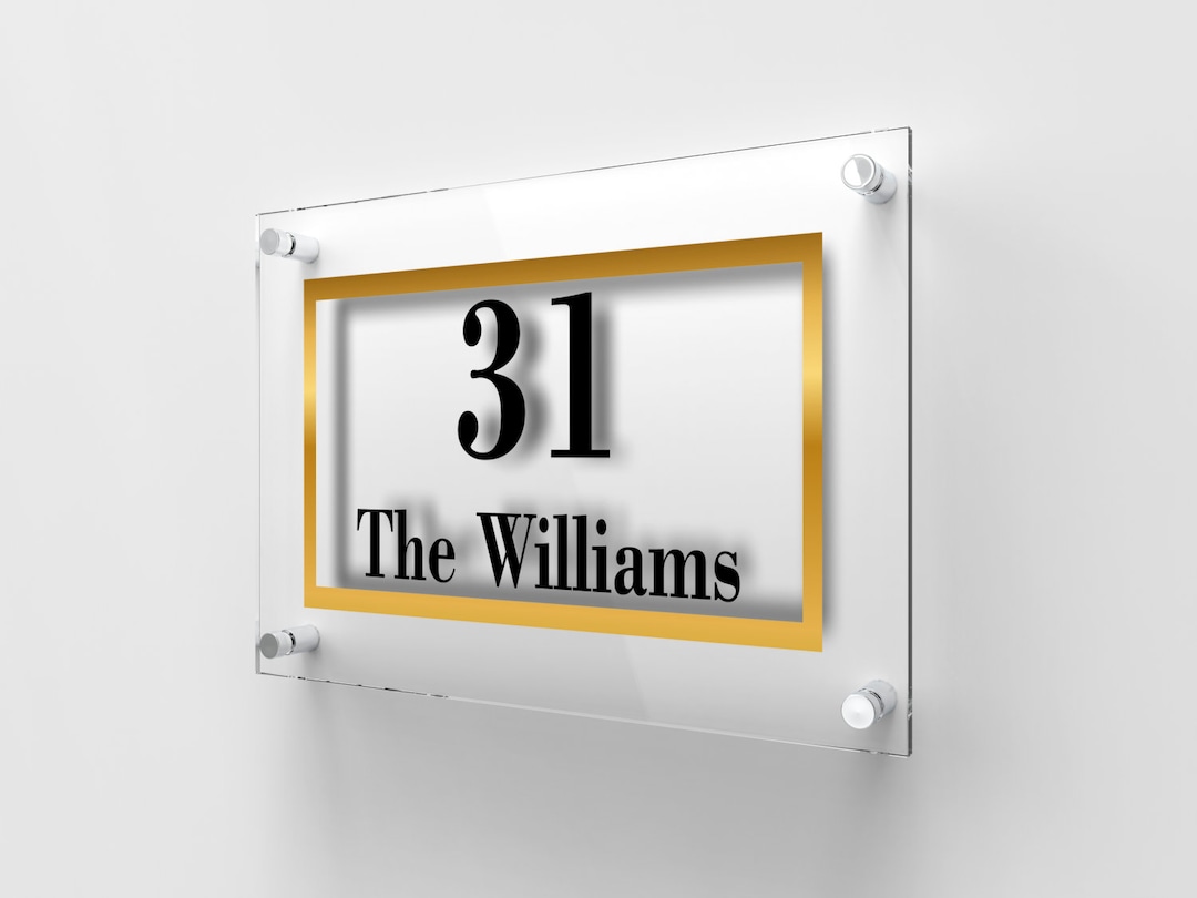 Personalized Door Name Plate, Custom Sign Plate, 10MM Thick Crystal ...