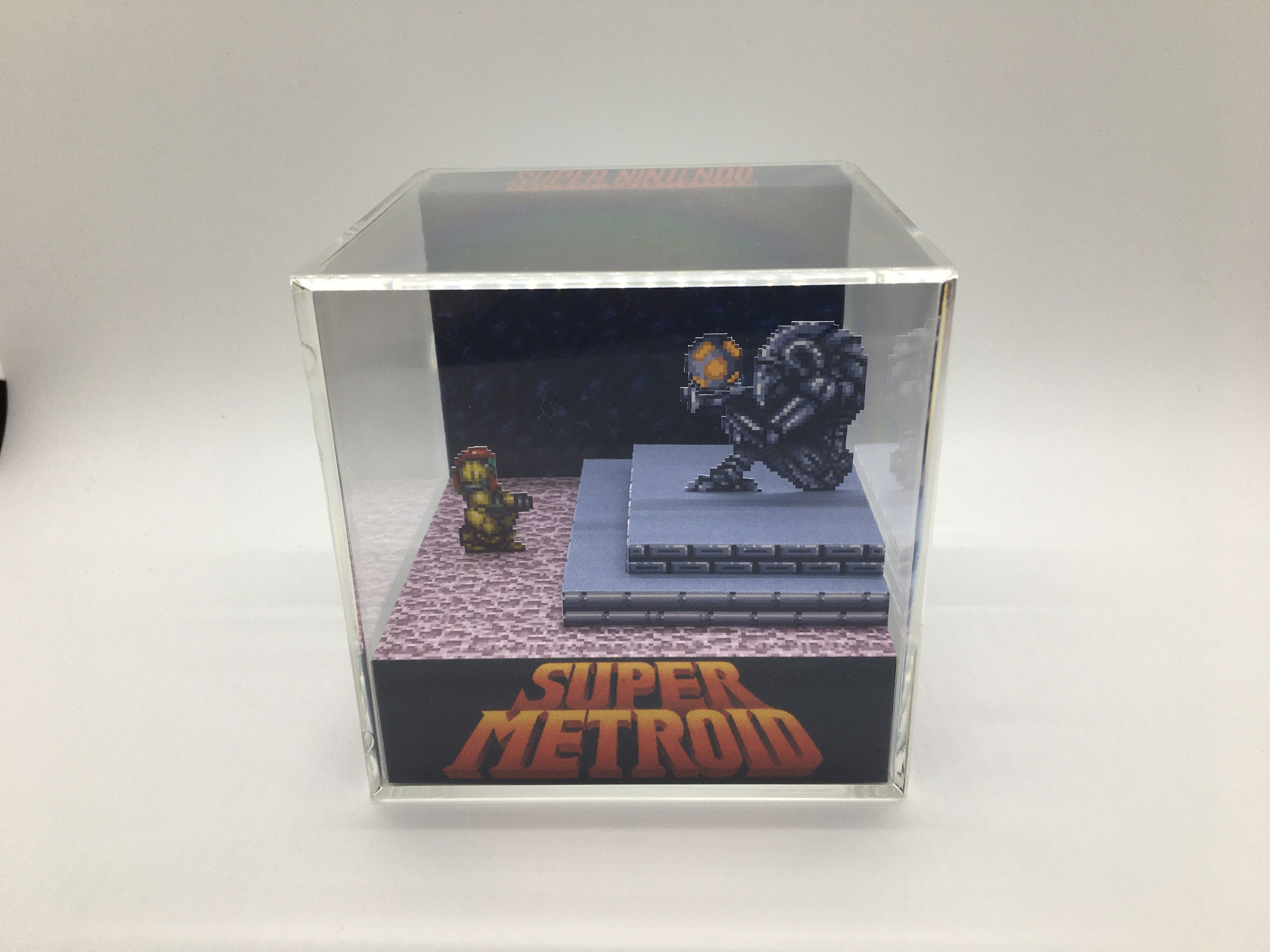 Super Metroid Samus Finds a Chozo Statue Shadow Box Diorama Cube - Etsy