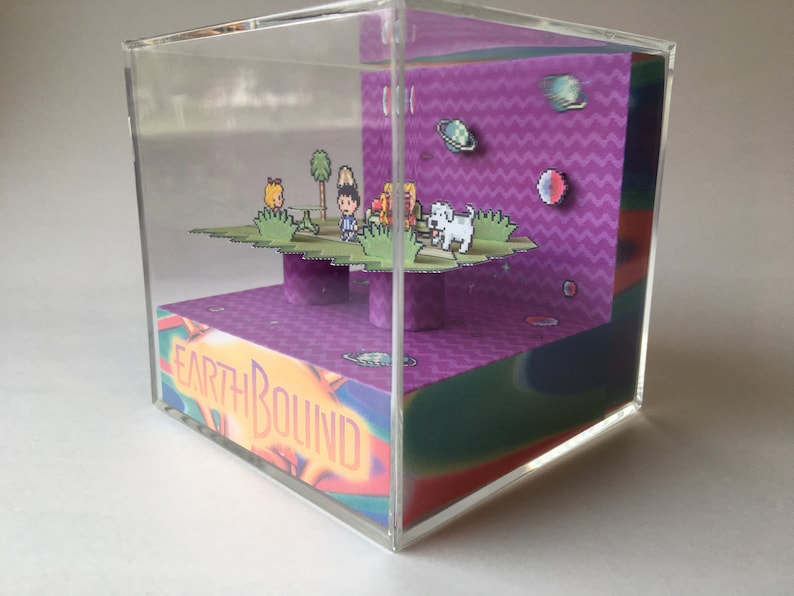Earthbound Visit in Magicant With the Flying Man Shadow Box Diorama Art ...