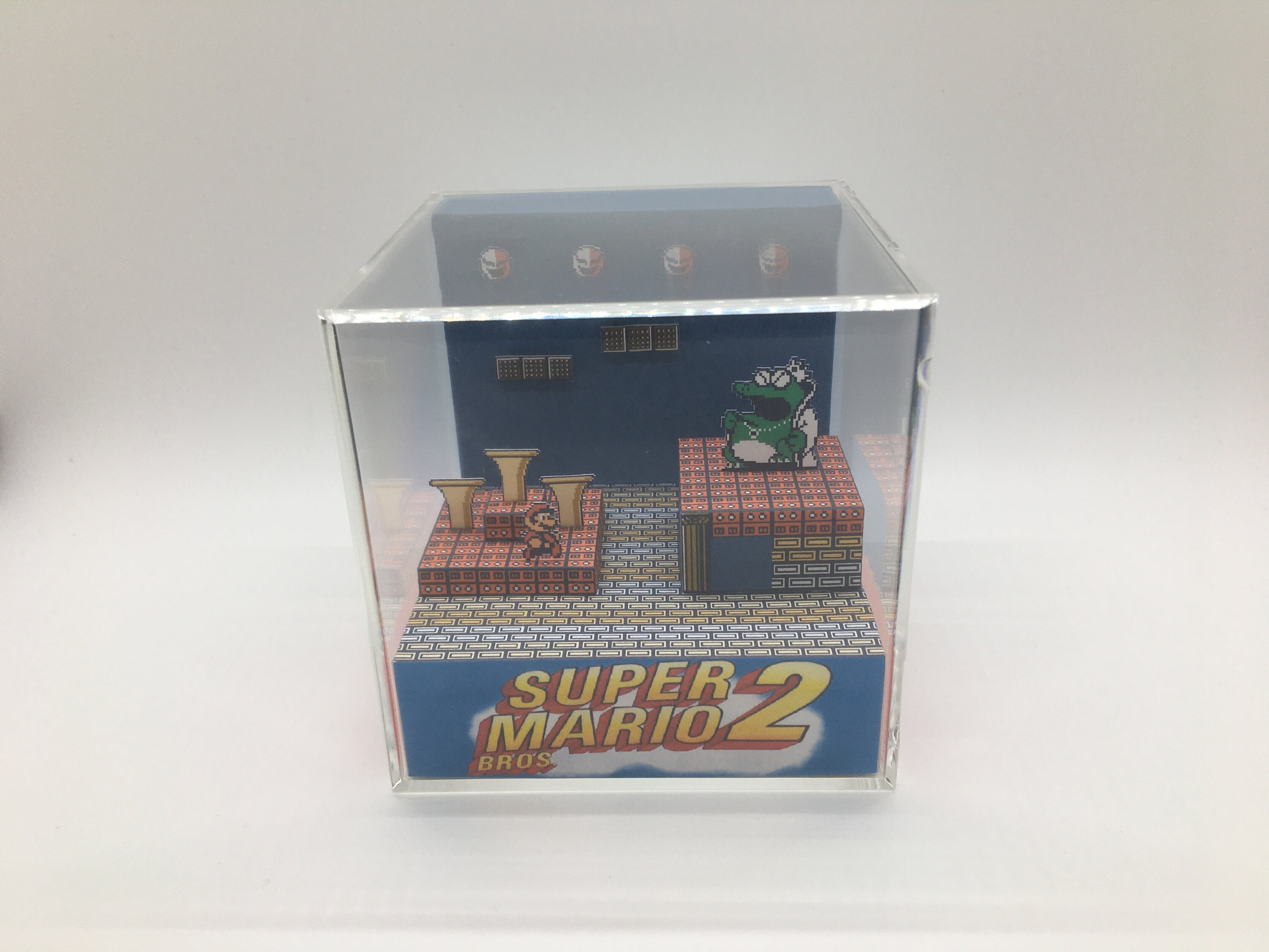 Super Mario Bros 2 Final Boss Battle With Wart Shadow Box Diorama Cube ...