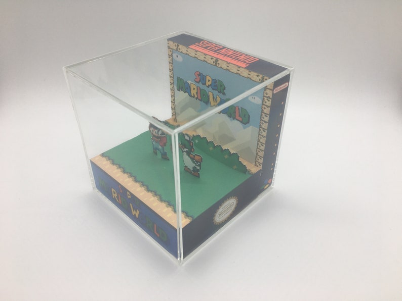 Super Mario World Intro With Mario and Yoshi Shadow Box - Etsy