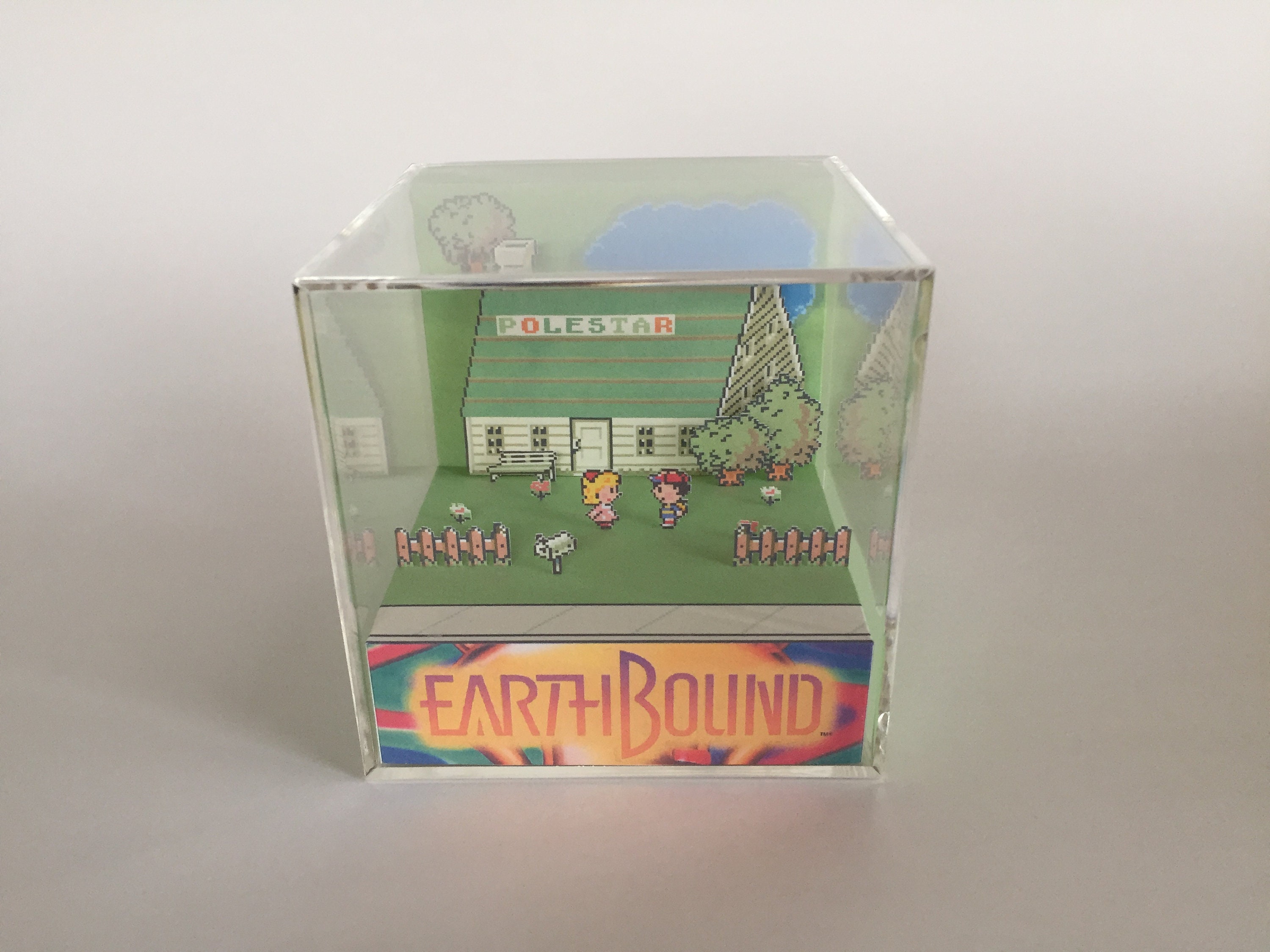 Earthbound Ness and Paula Saying Goodbye Shadow Box Diorama | Etsy