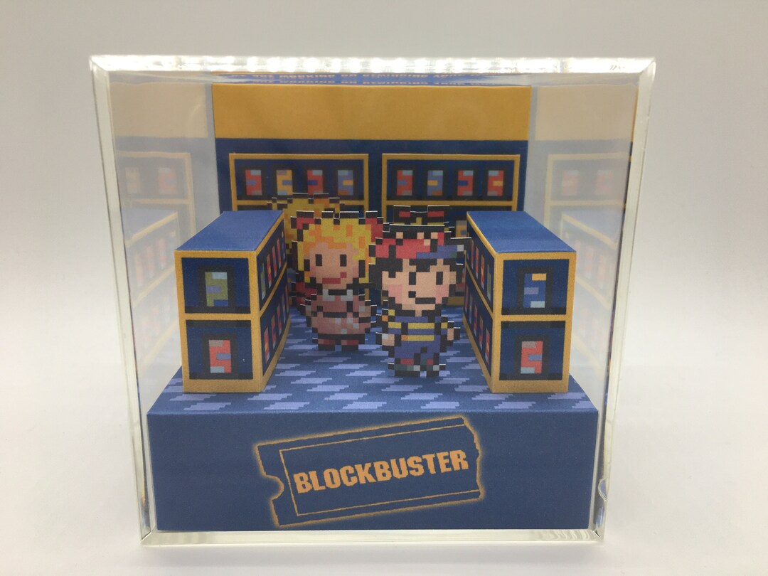 Make It a Blockbuster Night - Earthbound Style Shadow Box Diorama Cube ...