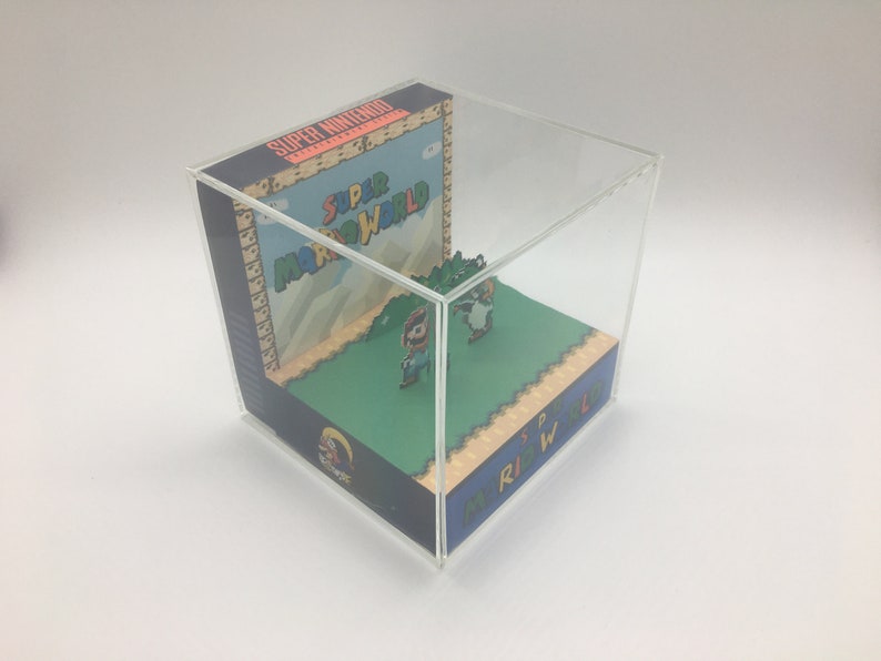 Super Mario World Intro With Mario and Yoshi Shadow Box - Etsy