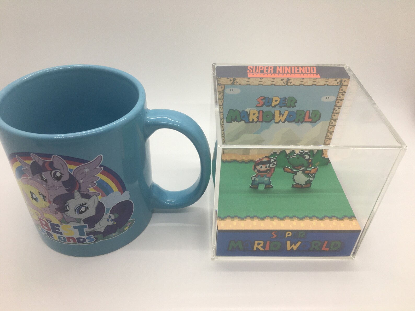 Super Mario World Intro With Mario and Yoshi Shadow Box - Etsy