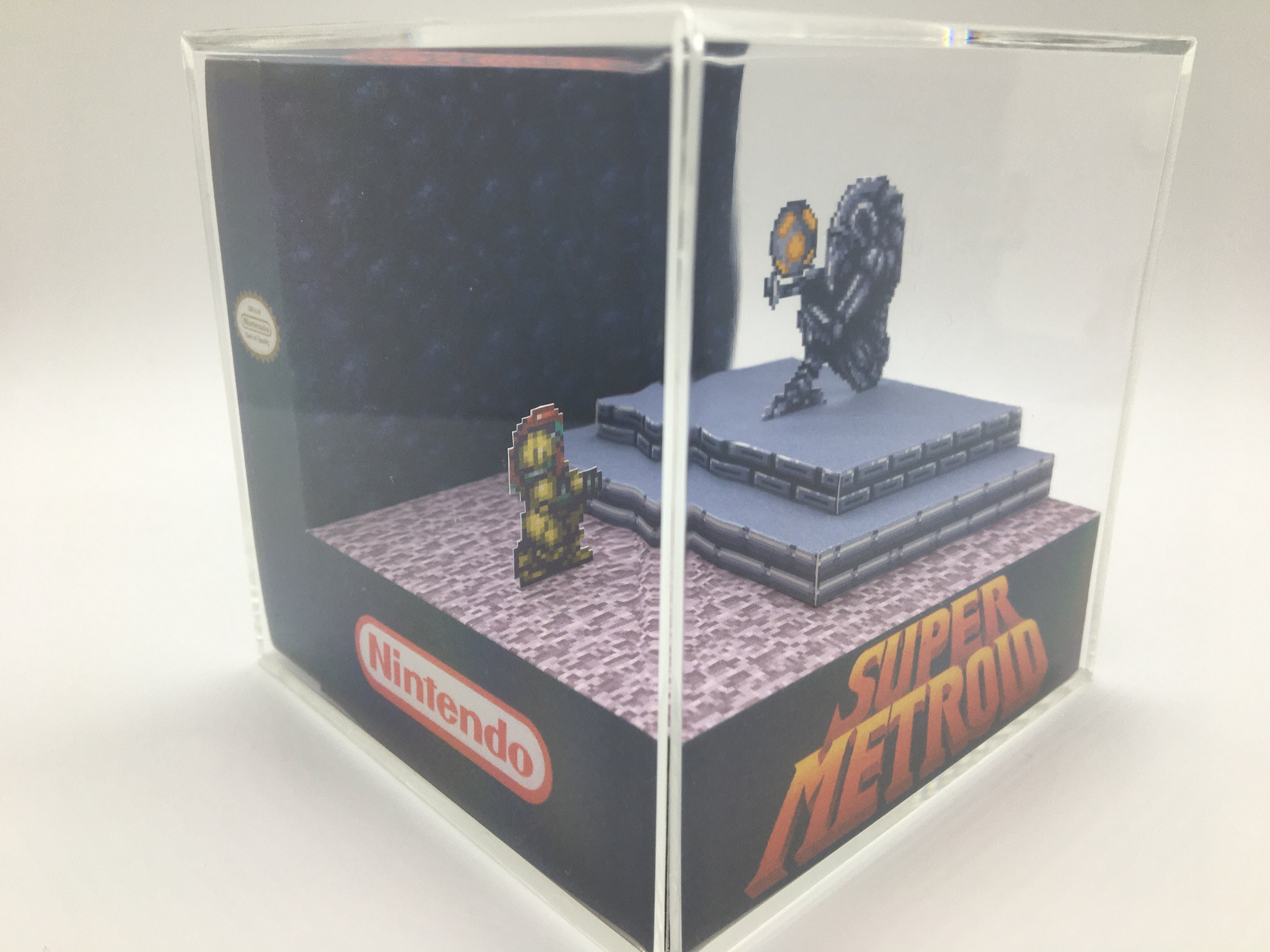 Super Metroid Samus Finds a Chozo Statue Shadow Box Diorama | Etsy
