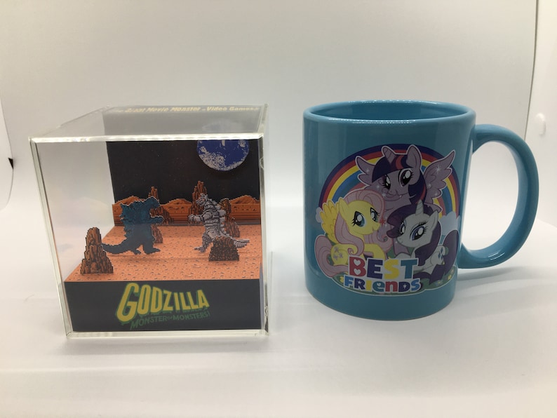 Godzilla King of the Monsters Vs. Mechagodzilla Shadow Box Diorama Cube ...