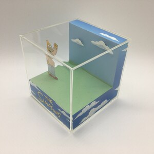 The Simpsons Old Man Yells at Cloud Abe Simpson Shadow Box Diorama Cube ...