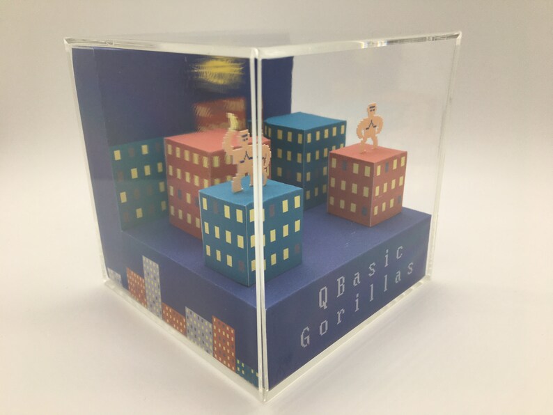 MS DOS Q Basic Gorilla Banana Game Shadow Box Diorama Cube - Etsy