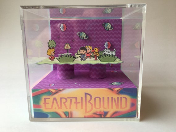 Earthbound Visit in Magicant With the Flying Man Shadow Box | Etsy