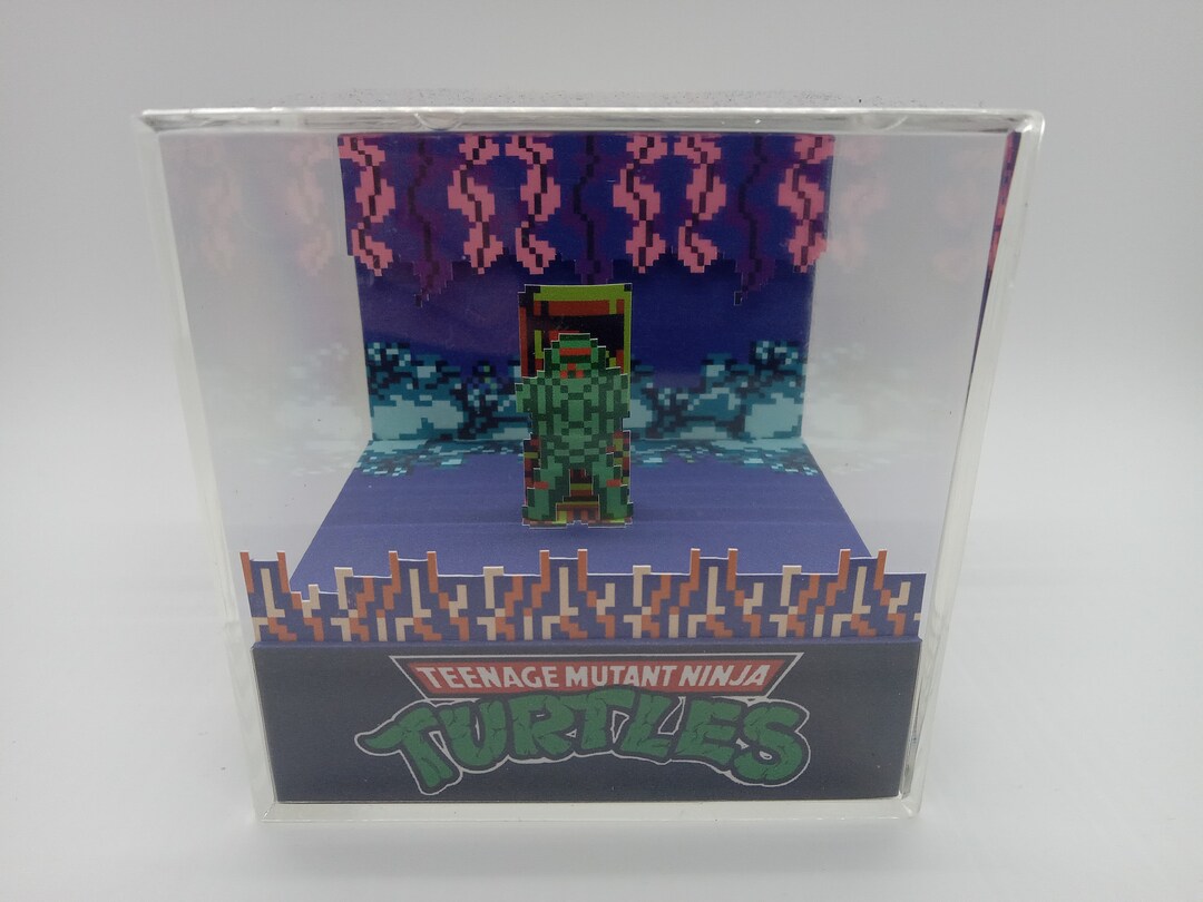 Teenage Mutant Ninja Turtles TMNT the Dam Video Game Shadow Box Diorama ...