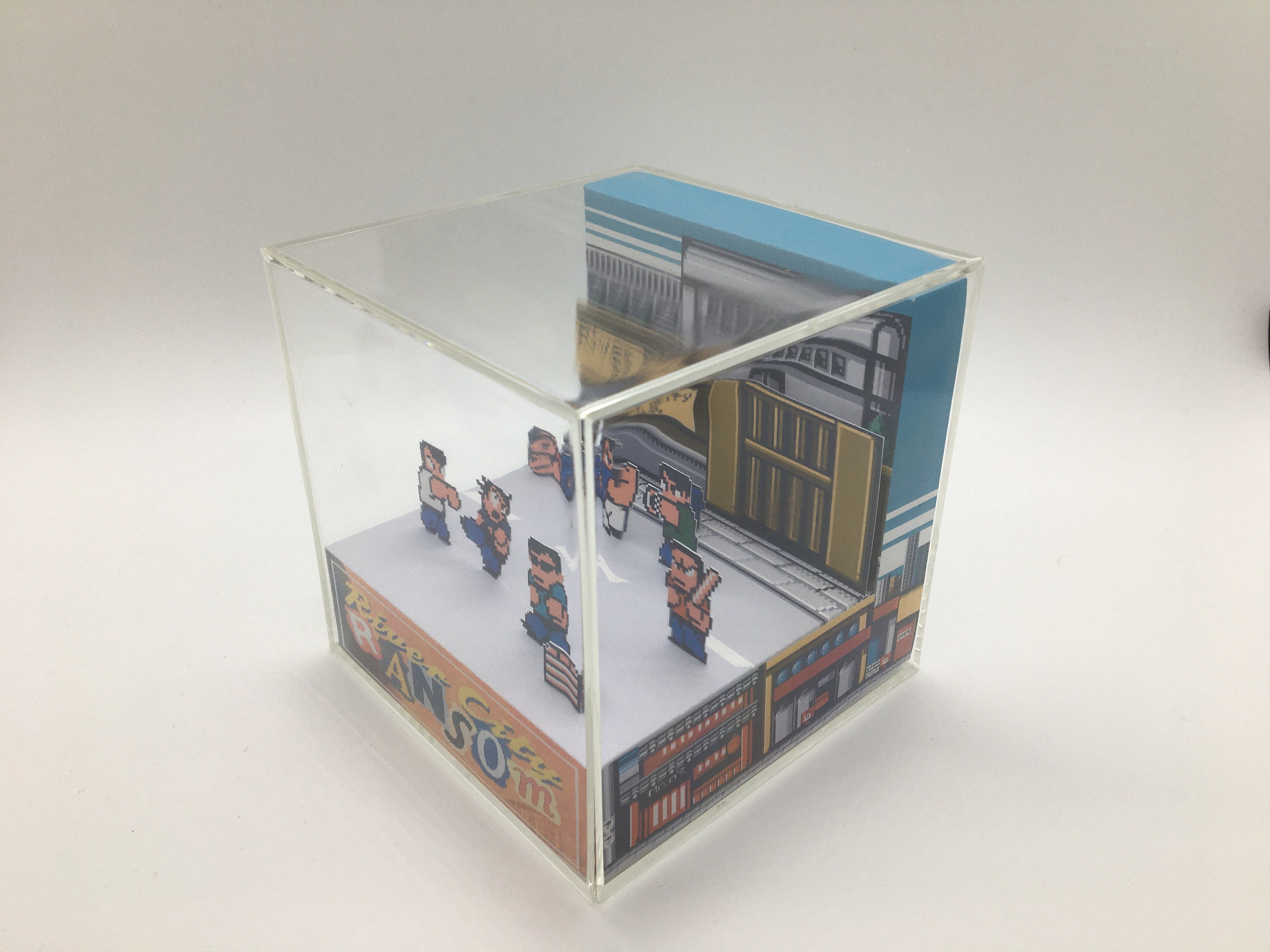 River City Ransom Brawl Outside the Highschool Barf Shadow - Etsy