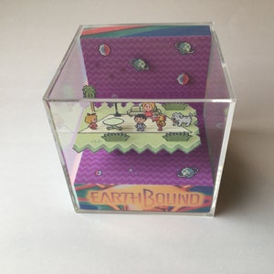 Earthbound Visit in Magicant With the Flying Man Shadow Box Diorama Art ...