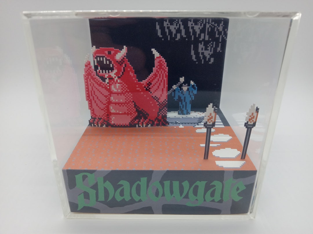 Shadowgate Warlock Encounter Video Game Shadow Box Diorama Cube - Etsy