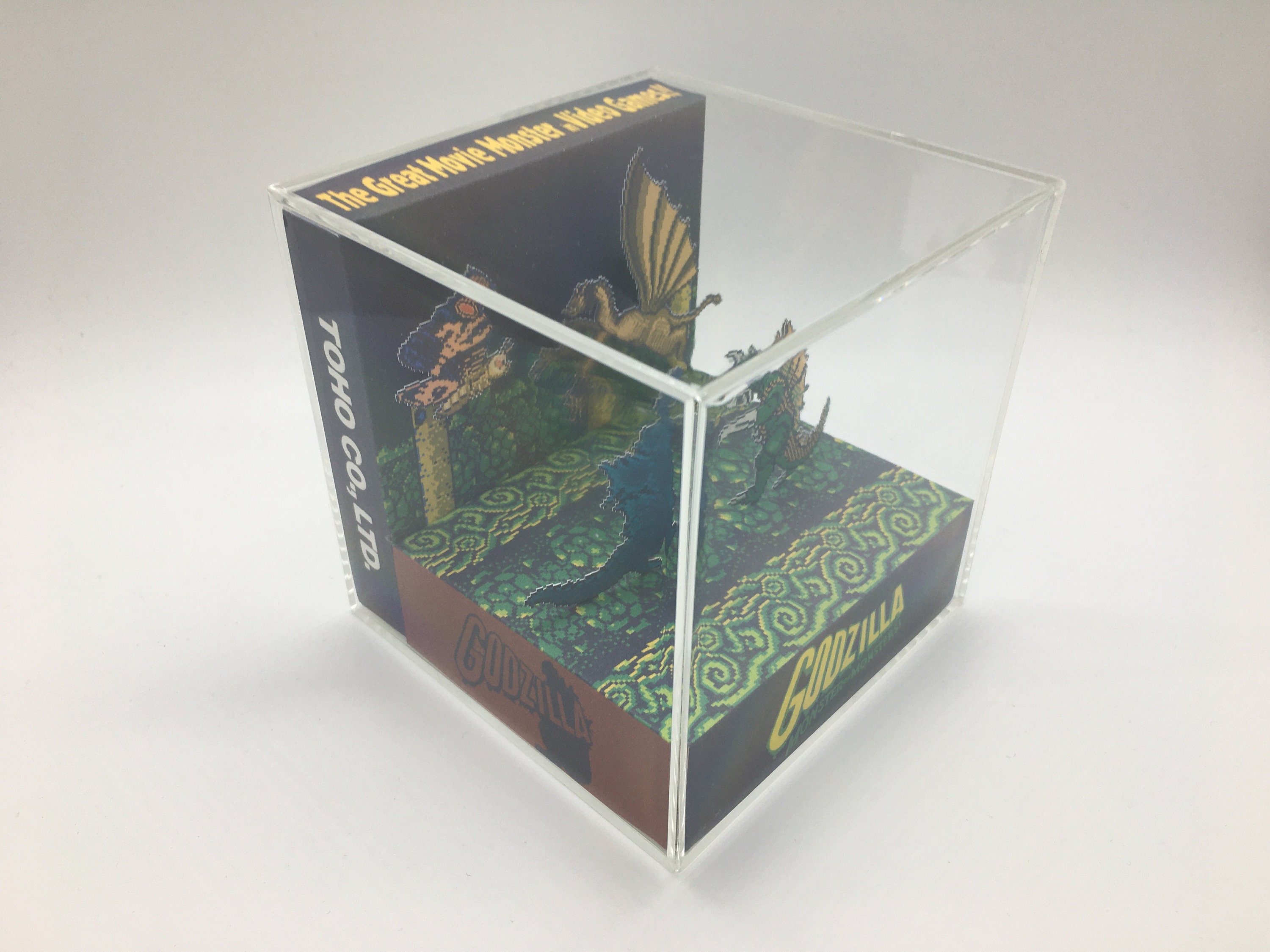 Godzilla Monster of Monsters Battle Shadow Box Diorama Cube - Etsy