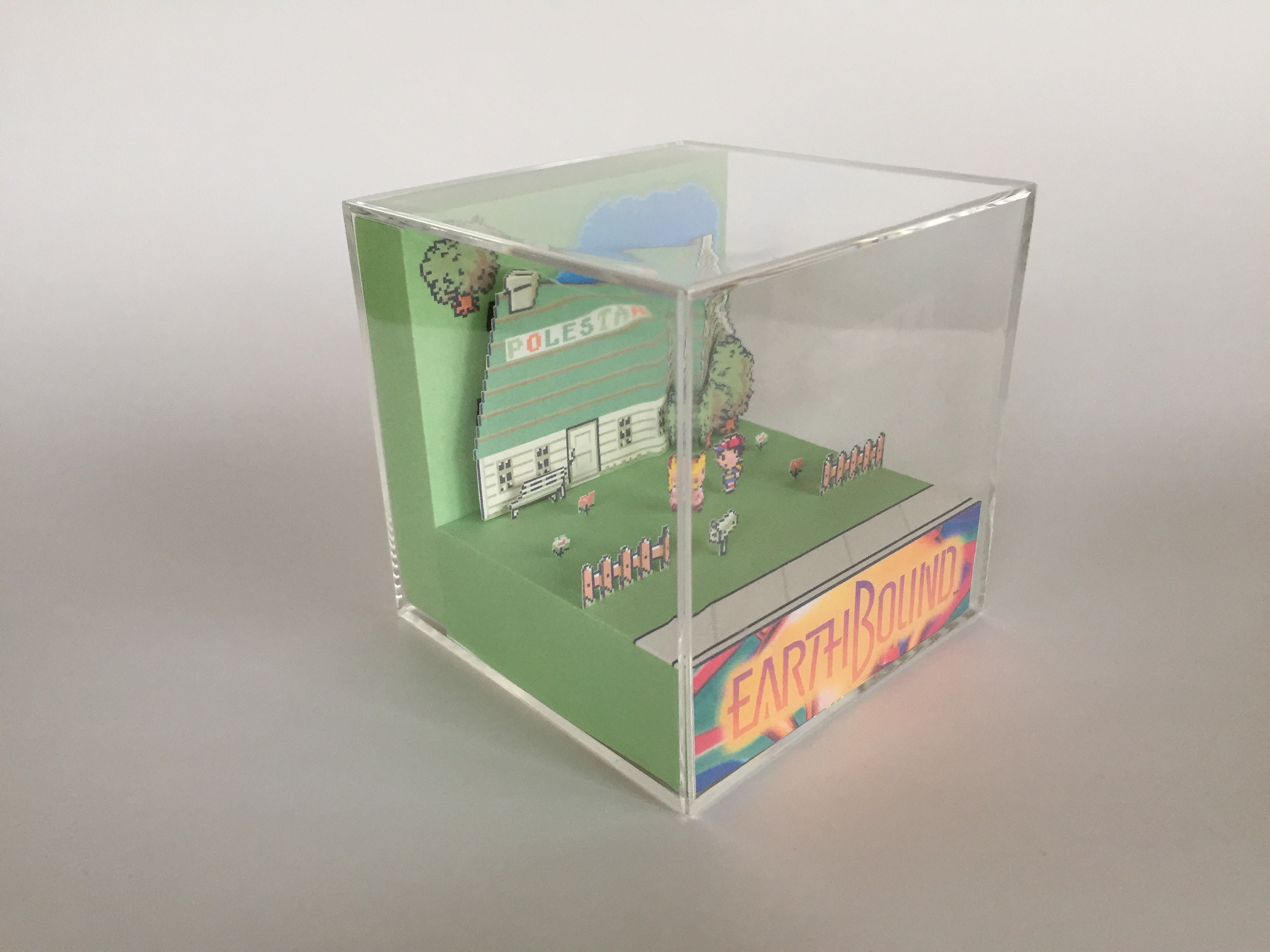 Earthbound Ness and Paula Saying Goodbye Shadow Box Diorama | Etsy