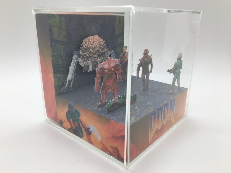 Doom Spider Mastermind Boss Fight Battle Shadow Box Diorama Decor - Etsy