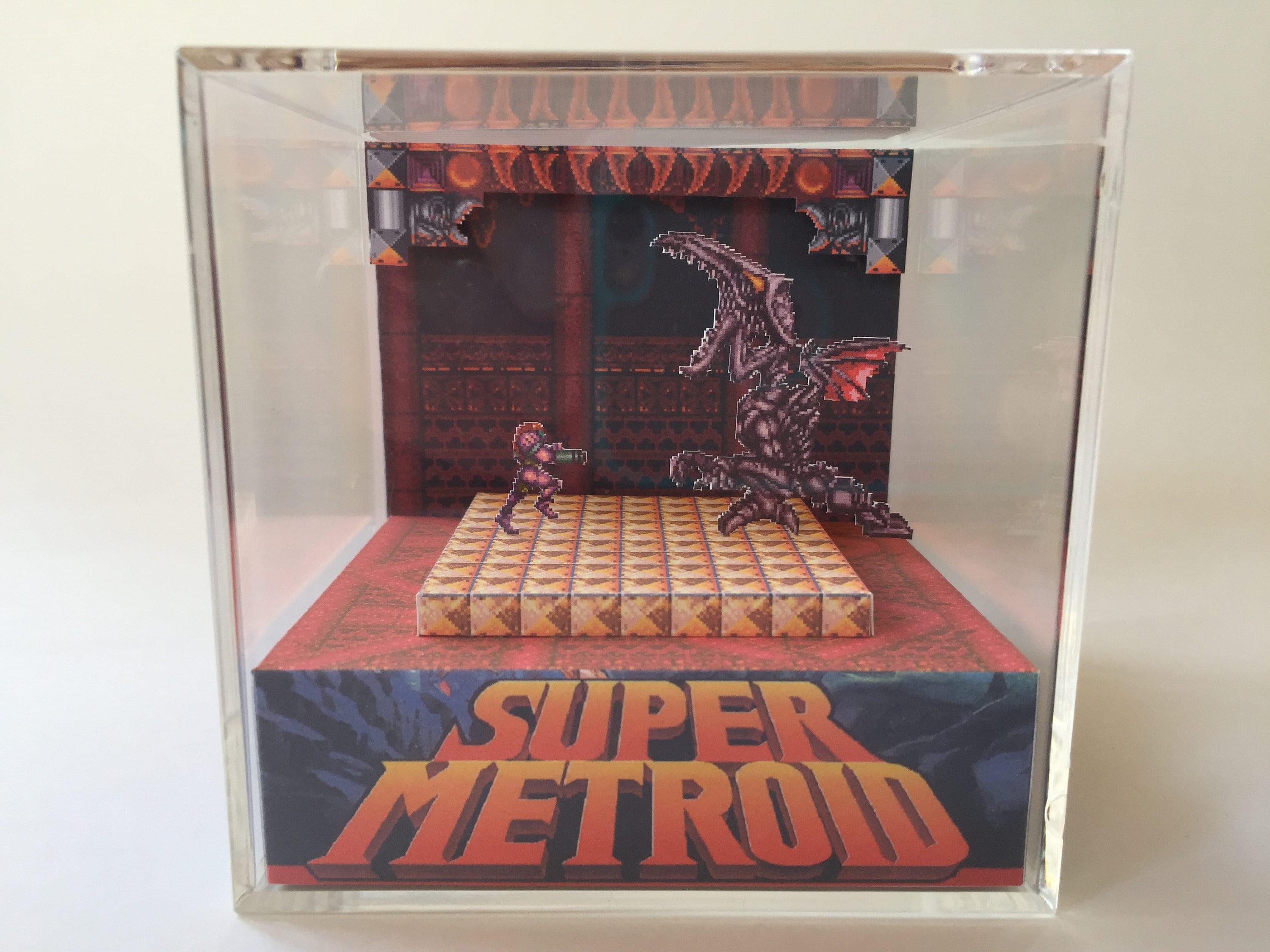 Super Metroid Boss Fight With Ridley Shadow Box Diorama Art | Etsy