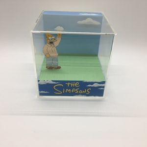 The Simpsons Old Man Yells at Cloud Abe Simpson Shadow Box Diorama Cube ...