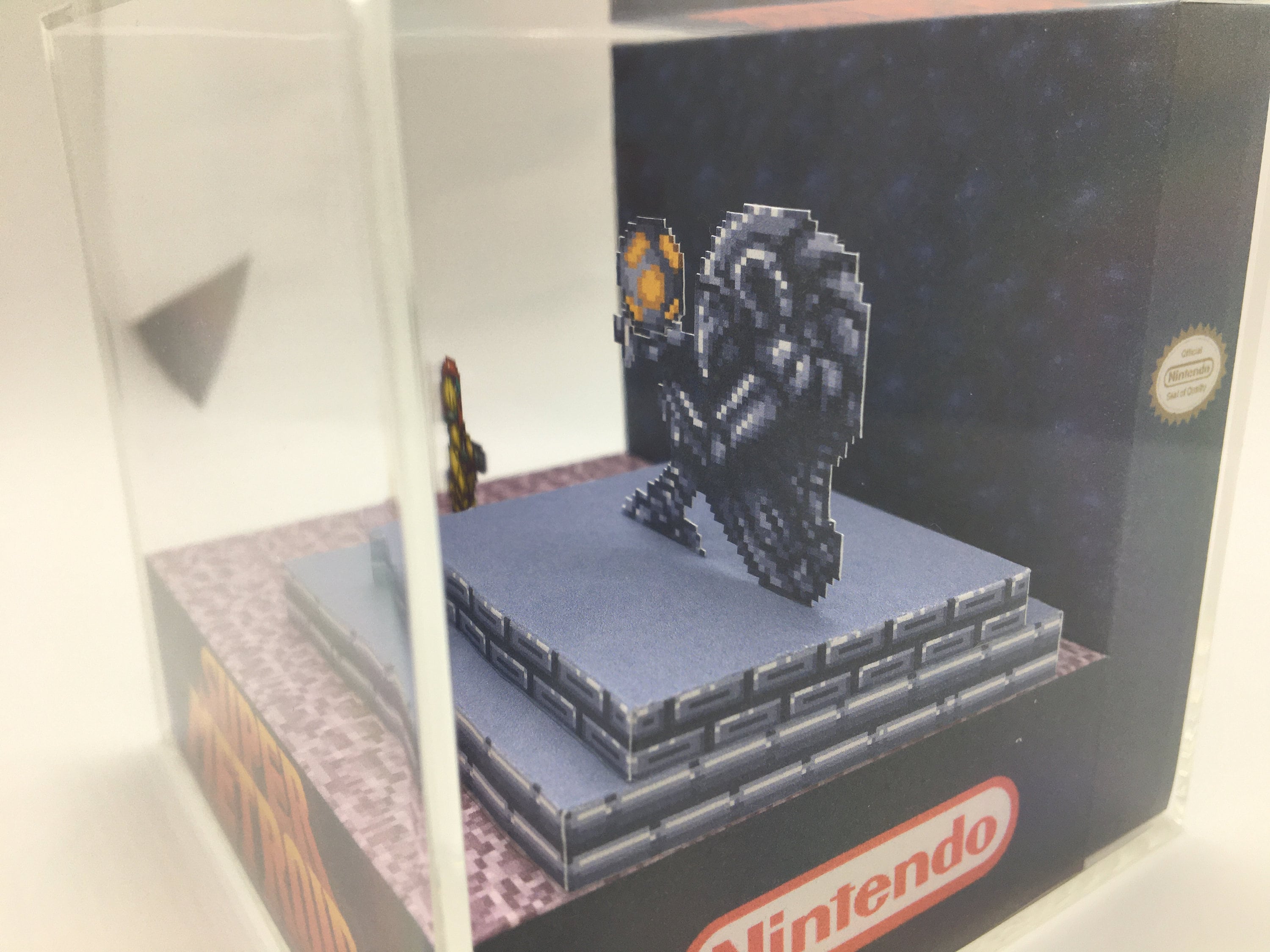 Super Metroid Samus Finds a Chozo Statue Shadow Box Diorama | Etsy
