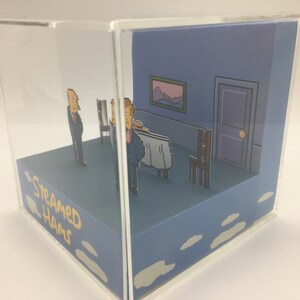 The Simpsons Steamed Hams Luncheon Shadow Box Diorama Cube - Etsy