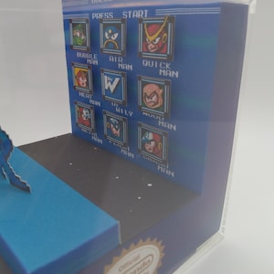 Megaman 2 Boss Select Screen Castle Wily Shadow Box Diorama Cube - Etsy