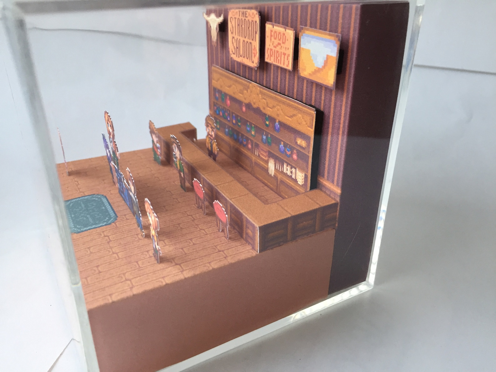 Stardew Valley Stardrop Saloon Junimo Cart Party Shadow Box - Etsy