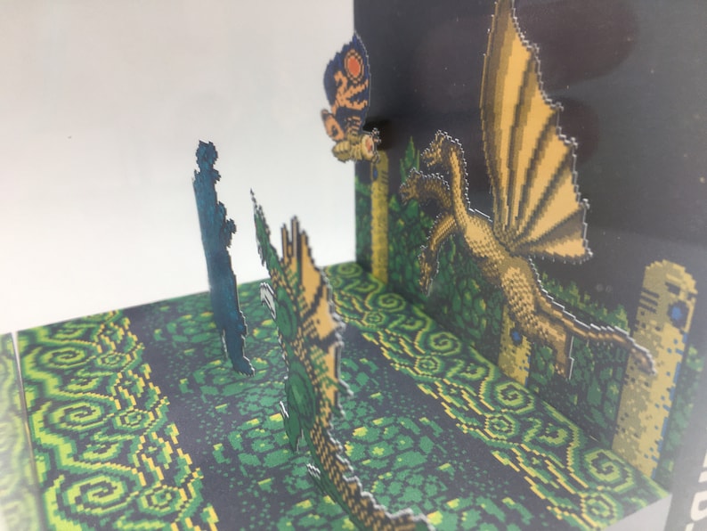 Godzilla Monster of Monsters Battle Shadow Box Diorama Cube - Etsy