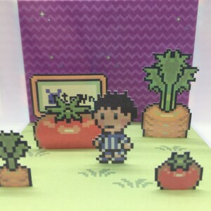 Earthbound Ness in Magicant With Some Big Produce Shadow Box Diorama ...