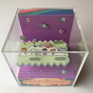 Earthbound Visit in Magicant With the Flying Man Shadow Box Diorama Art ...