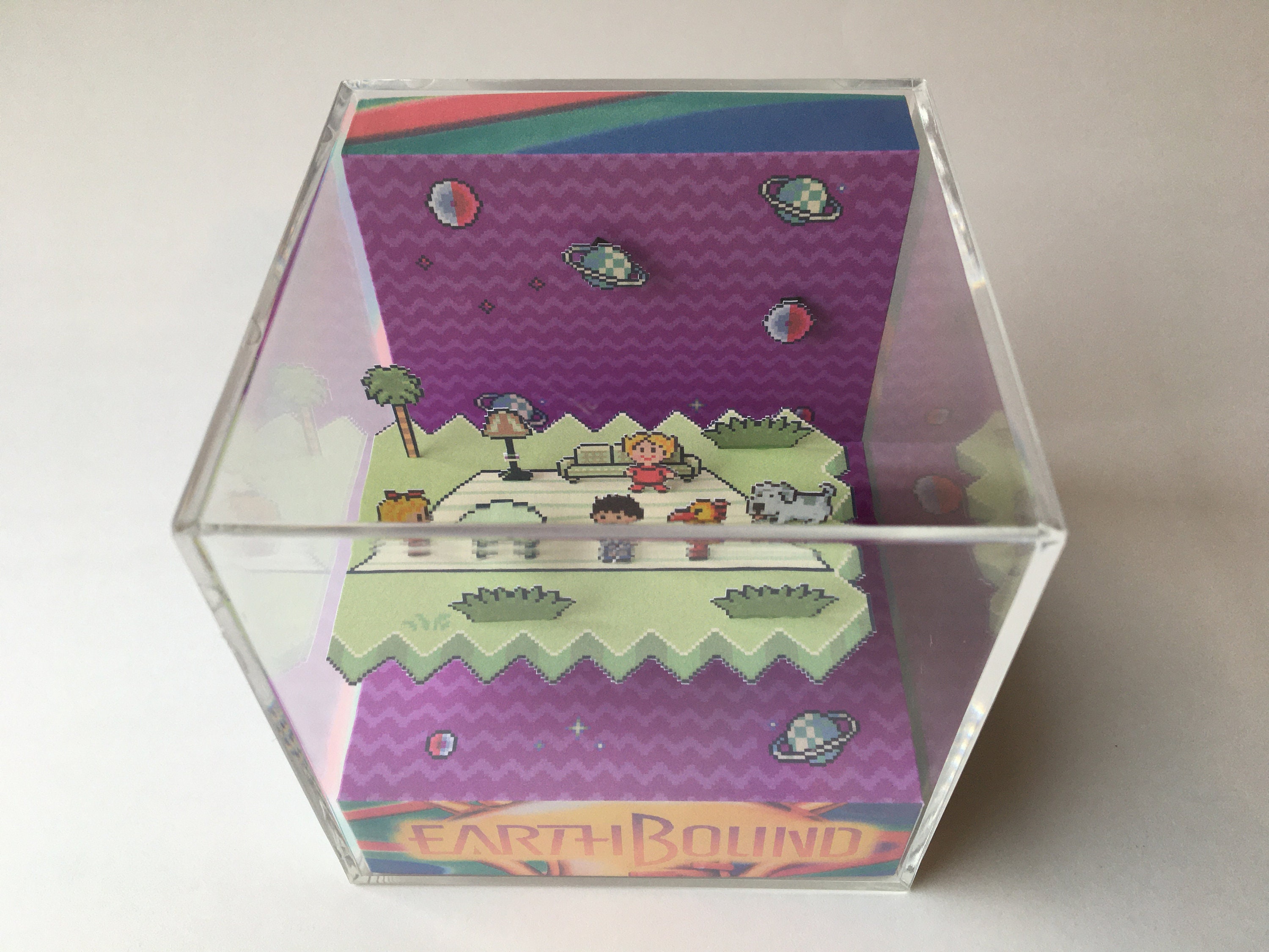 Earthbound Visit in Magicant With the Flying Man Shadow Box Diorama Art ...