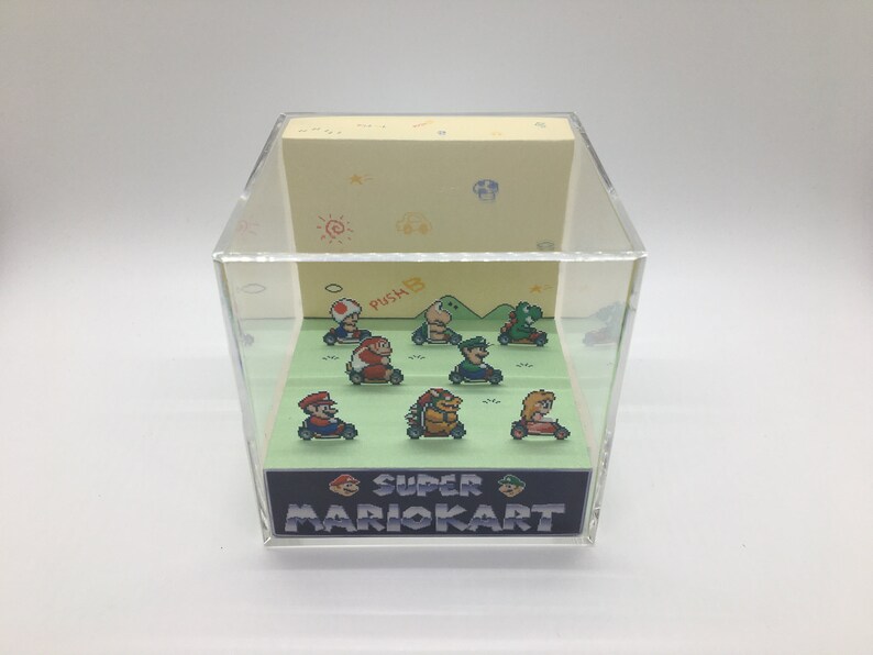 Super Mario Kart Intro Screen for the SNES Shadow Box Diorama - Etsy