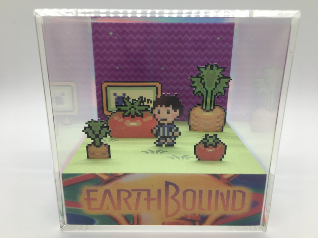Earthbound Ness in Magicant With Some Big Produce Shadow Box Diorama ...