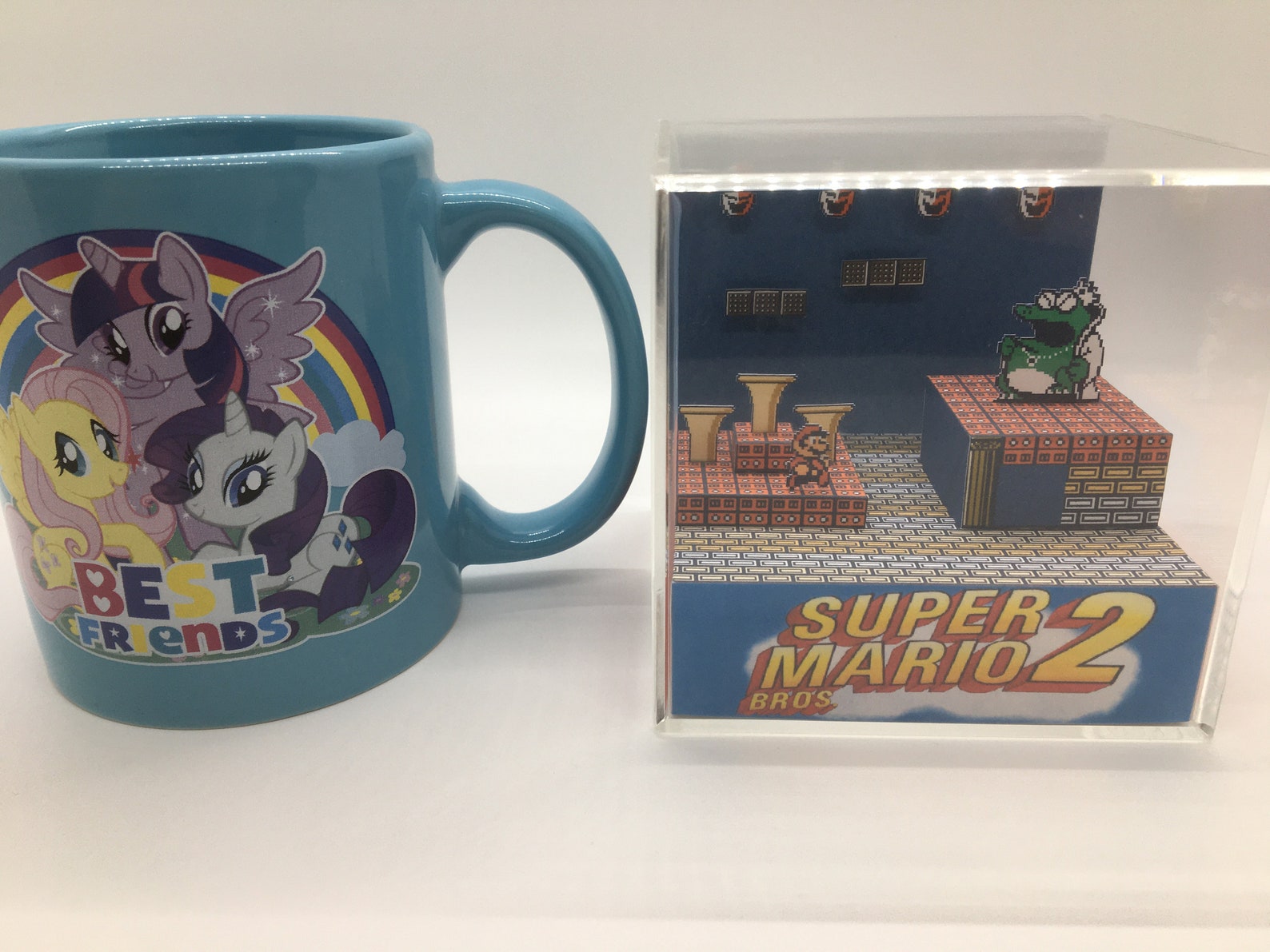 Super Mario Bros 2 Final Boss Battle With Wart Shadow Box Diorama Cube ...