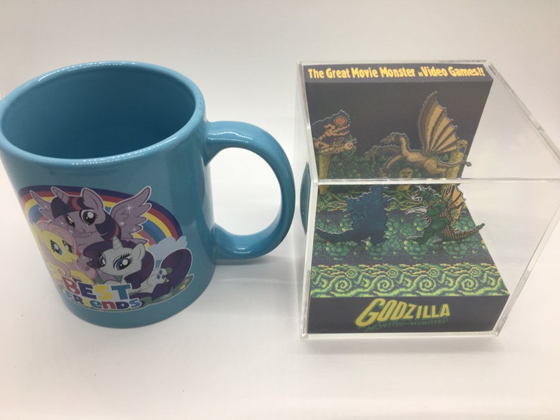 Godzilla Monster of Monsters Battle Shadow Box Diorama Cube - Etsy